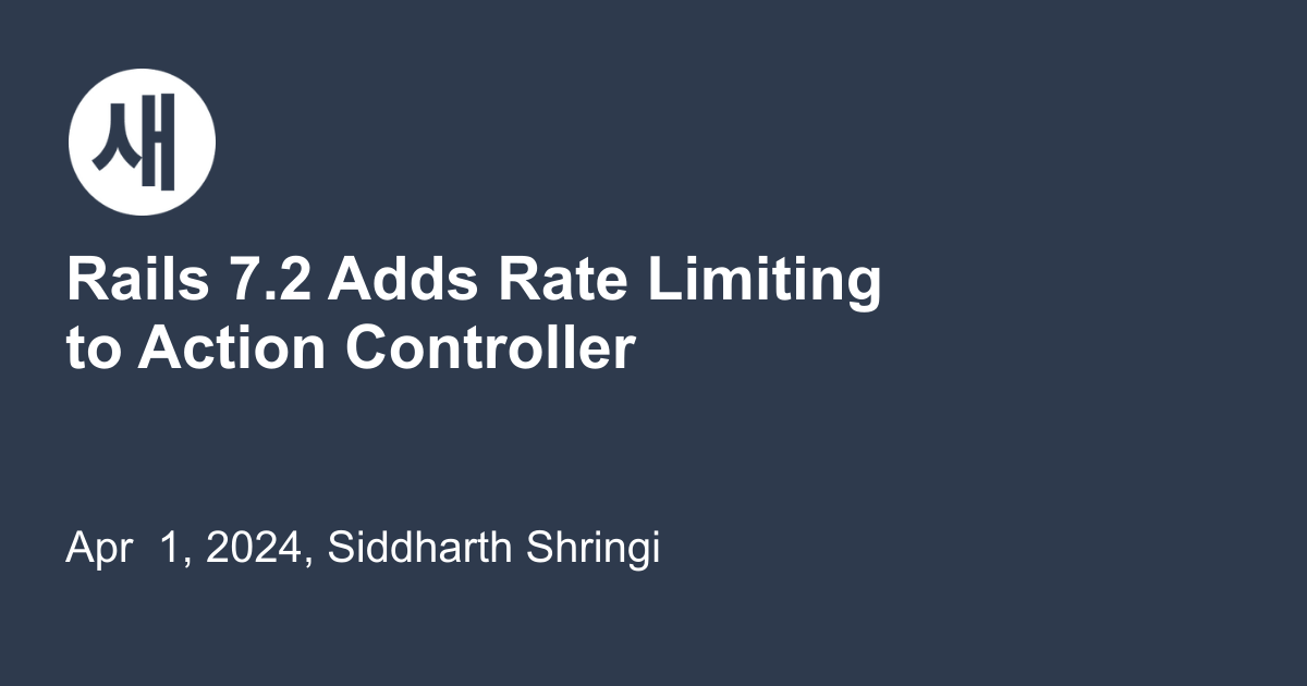 Rails 72 Adds Rate Limiting To Action Controller Saeloun Blog